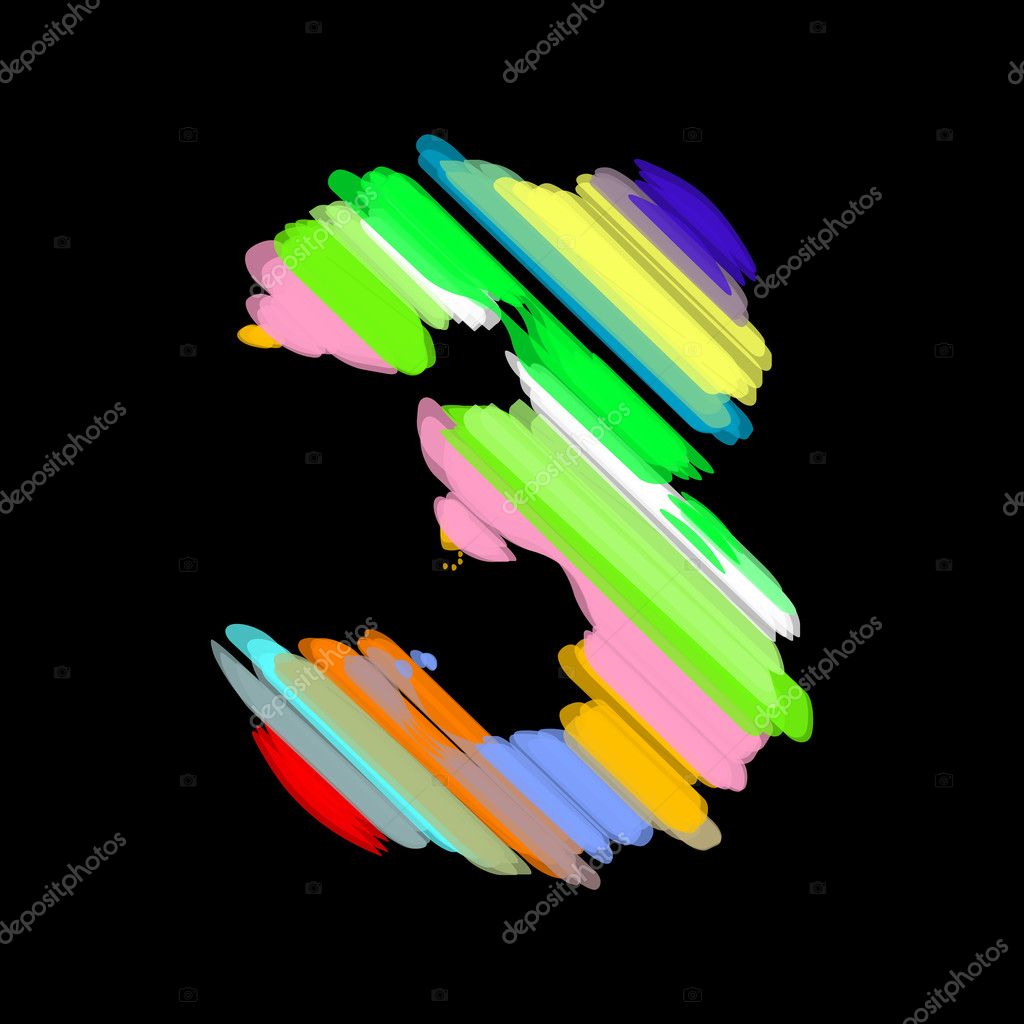 Abstract colorful number 3. — Stock Vector © antonshpak #8855604 Abstract colorful number 3. — Stock Vector © antonshpak #8855604