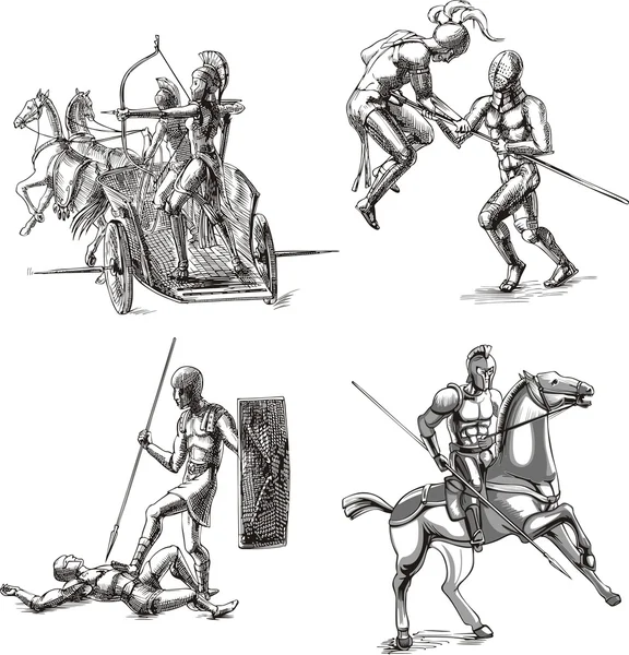 Szkice starożytnych gladiatorów — Grafika wektorowa © rorius #10706790 Szkice starożytnych gladiatorów — Grafika wektorowa © rorius #10706790