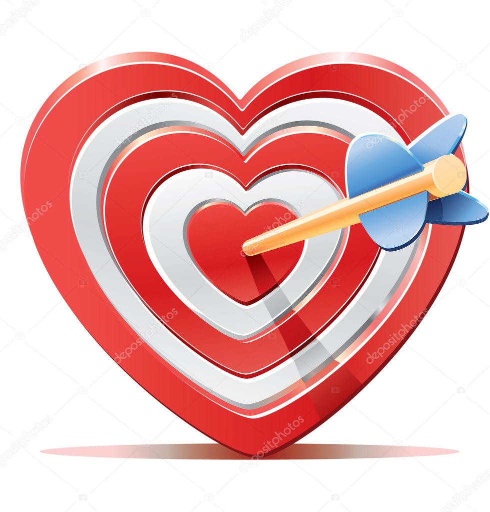 Red heart target aim with arrow — Stock Vector © Chuhail #8950385 Red heart target aim with arrow — Stock Vector © Chuhail #8950385