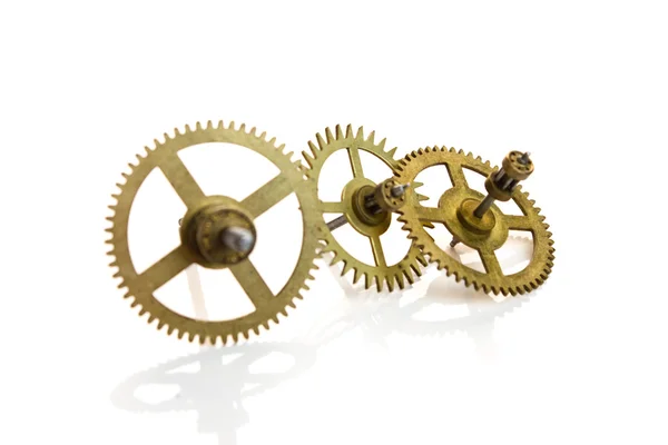 Clockwork gears isolated on white — Stock Photo © Observer #12557588