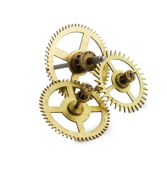 Clockwork gears isolated on white — Stock Photo © Observer #12557588