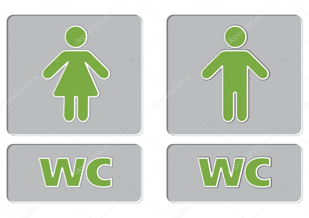 sinal WC — Vetor de Stock © megastocker #9871724