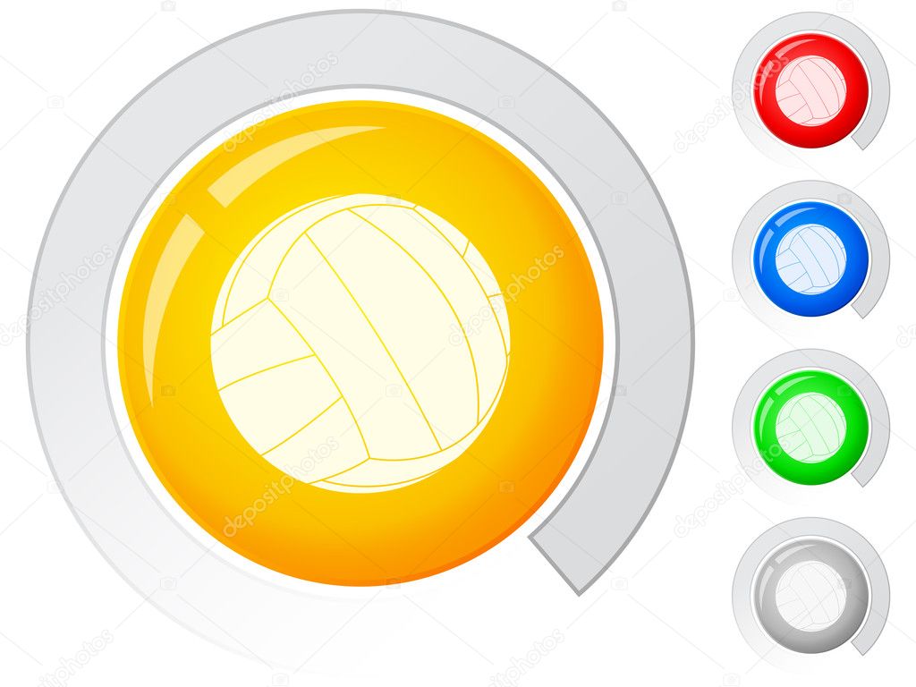 Buttons volleyball Stock Vector by ©julydfg 8031970