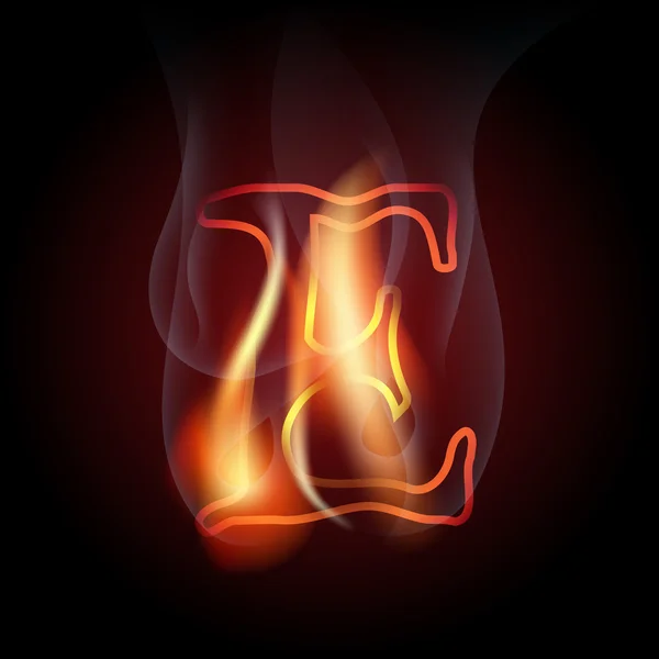 Burning Letters — Stock Vector © nrey_ad #55686163