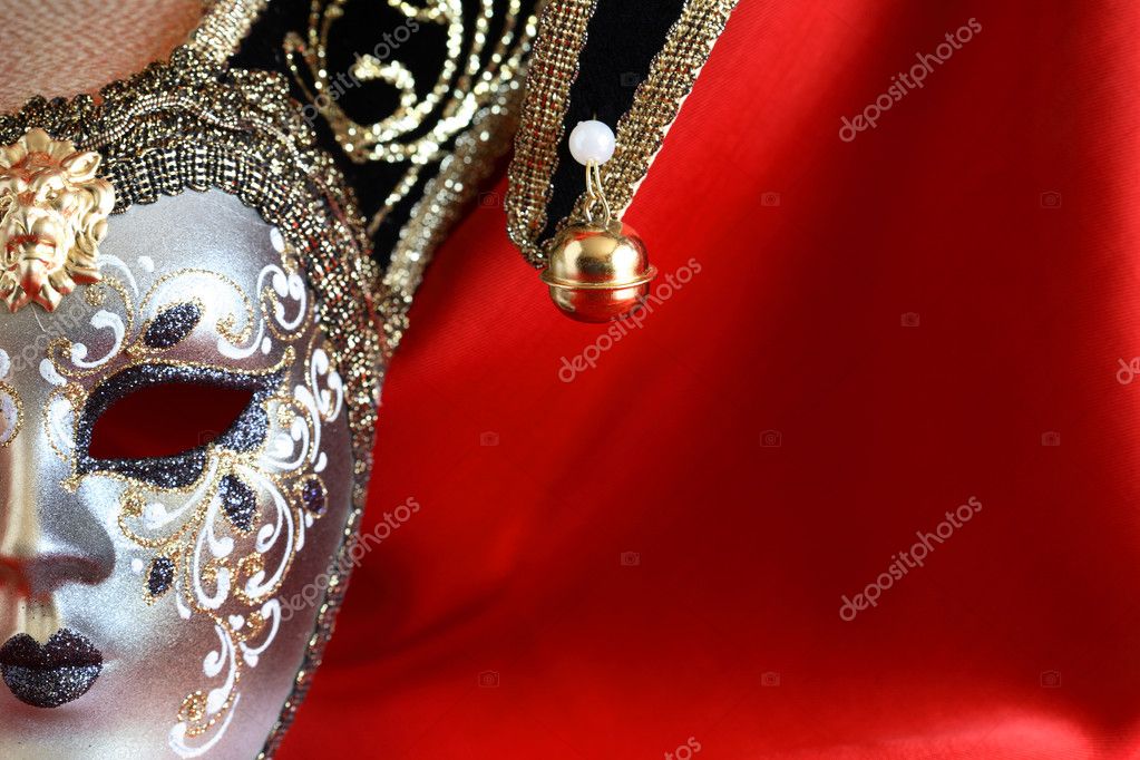 Red Venetian Half Masks