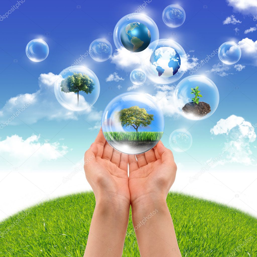 Symbol of nature protection — Stock Photo © SergeyNivens #8373187