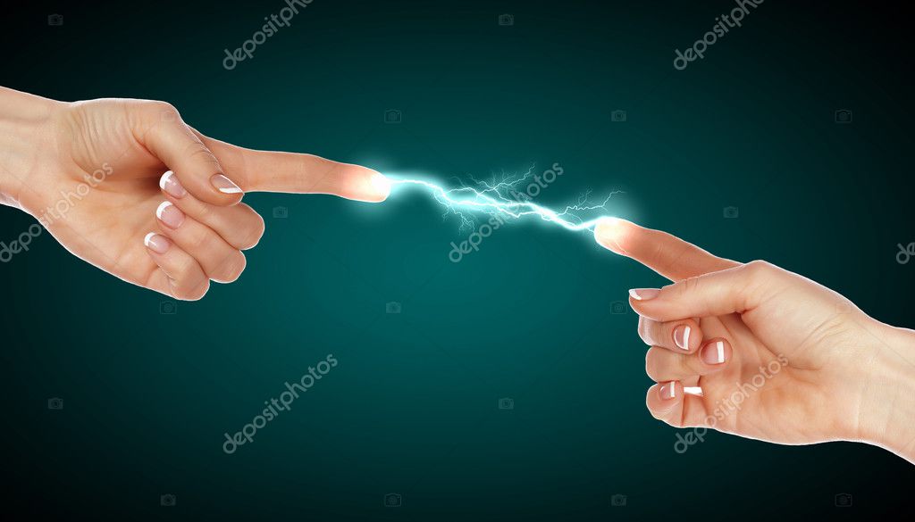 Human hands in contact — Stock Photo © SergeyNivens #8529336