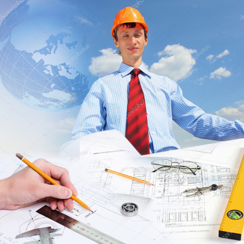 Construction industry collage — Stock Photo © SergeyNivens #9281650