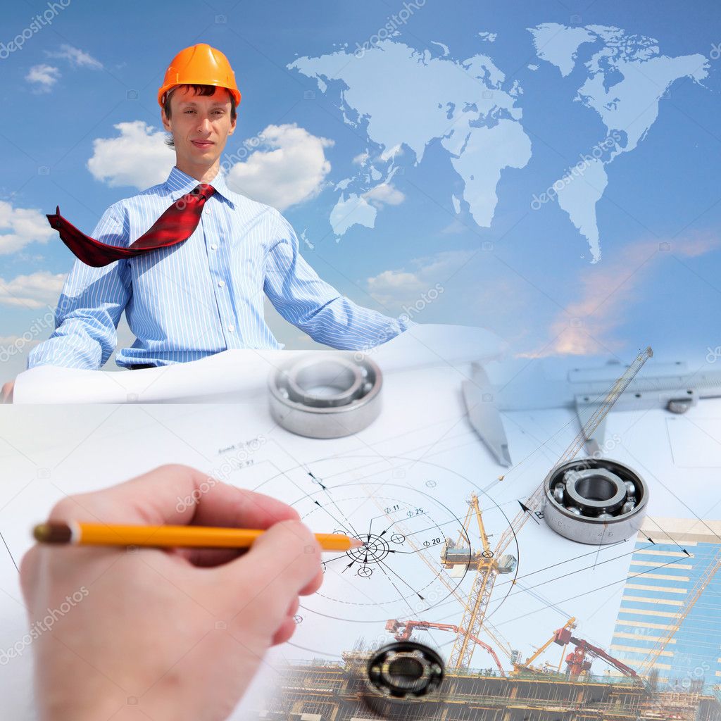 Construction industry collage — Stock Photo © SergeyNivens #9603426