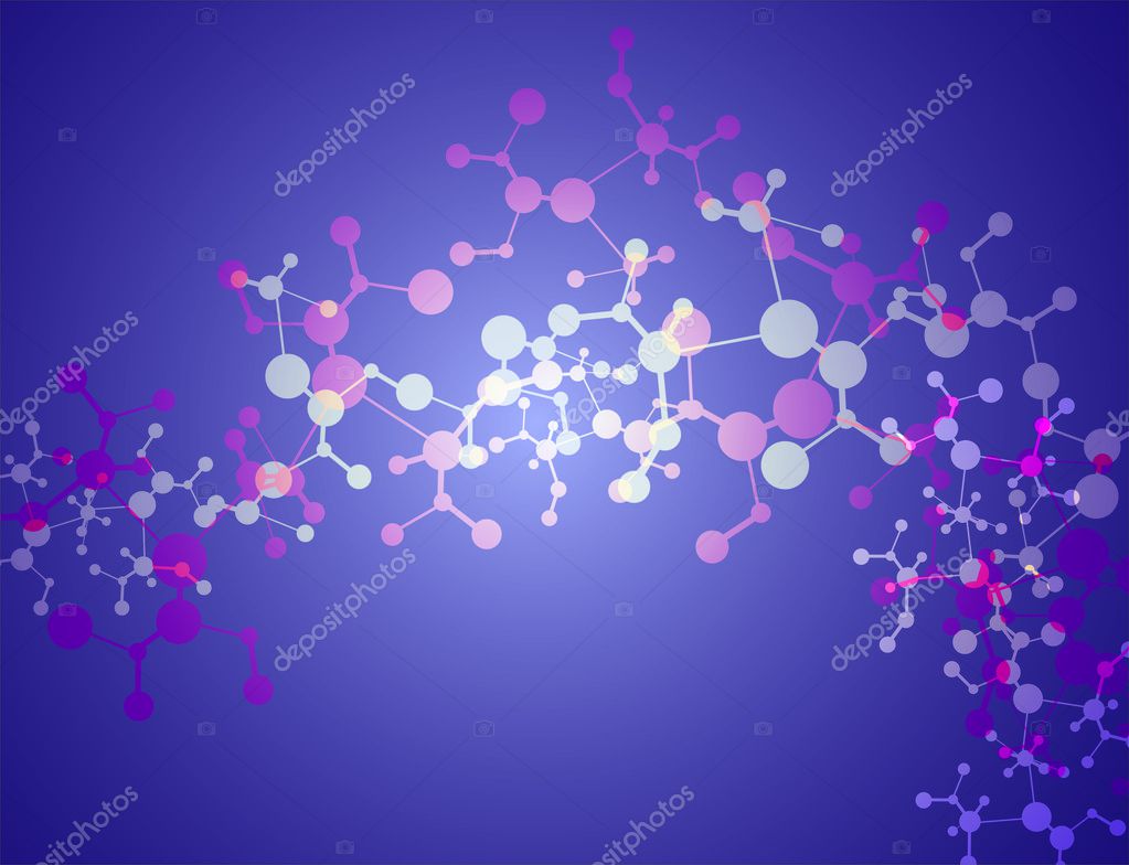 Molecule background Stock Vector by ©Djemphoto 8397239