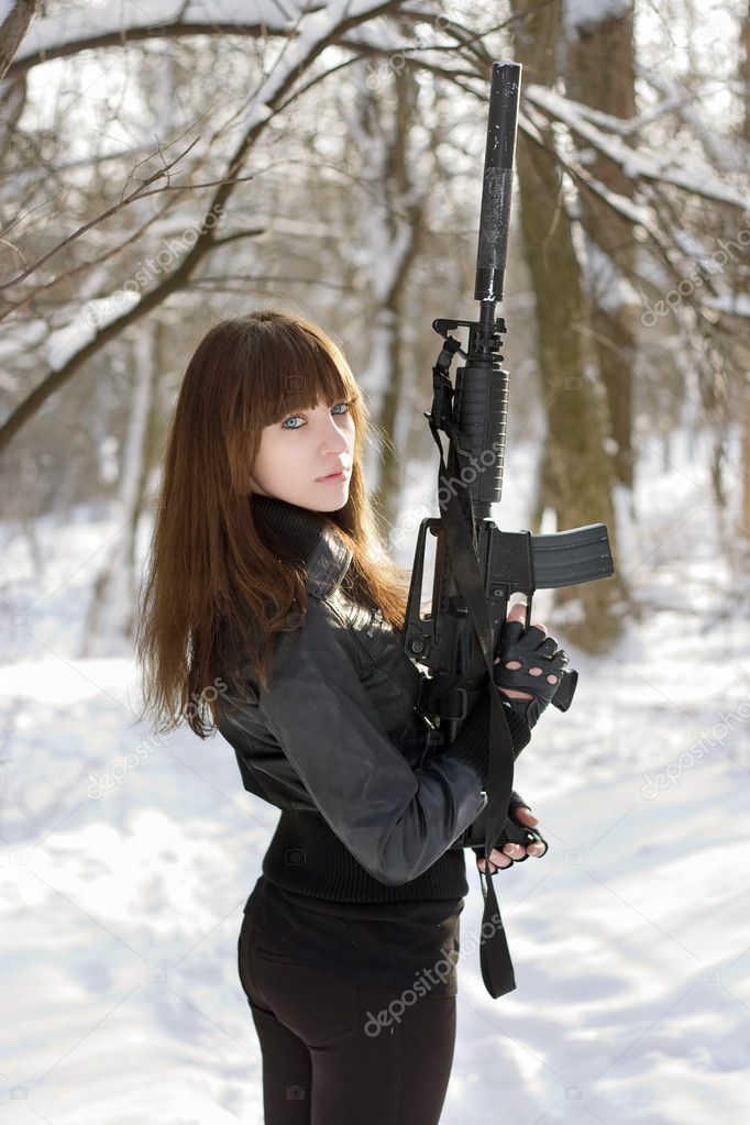 Turned lady with the gun Stock Photo by ©acidgrey 9681969