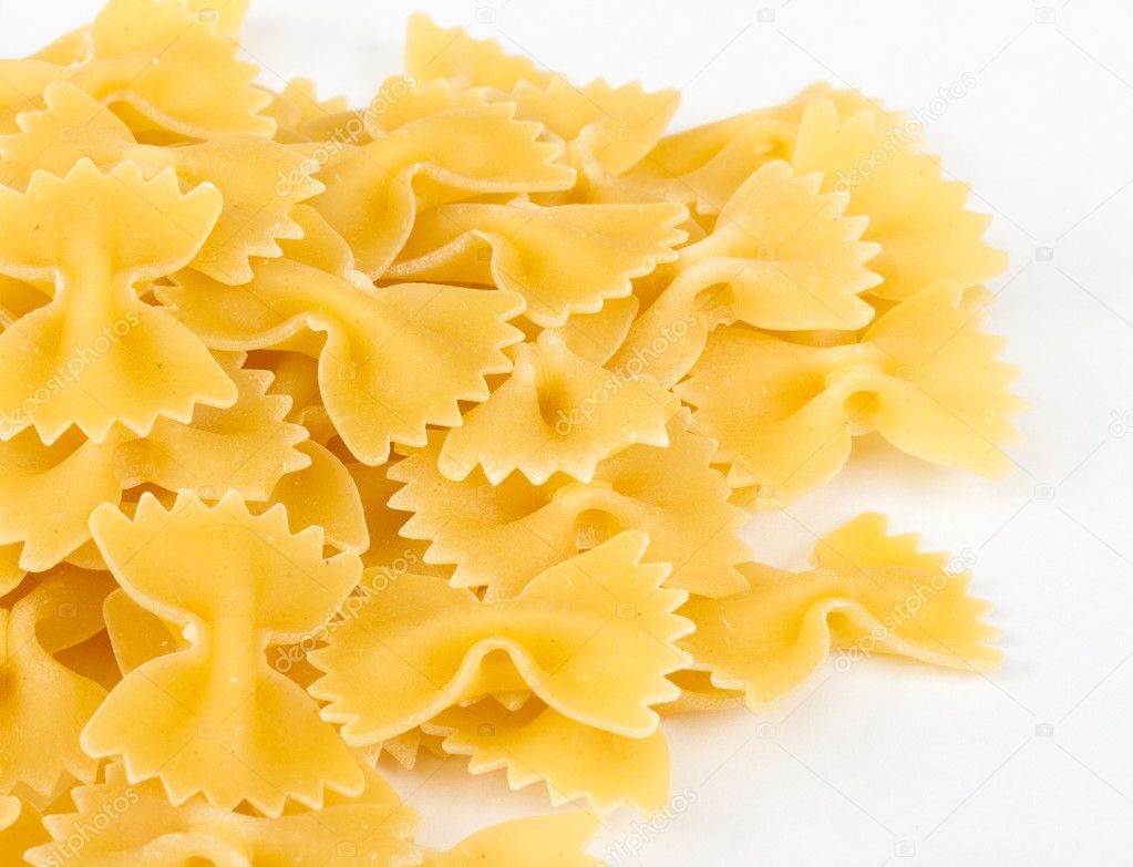 Farfalle pasta, isolated Stock Photo by ©AndreySt 9905341