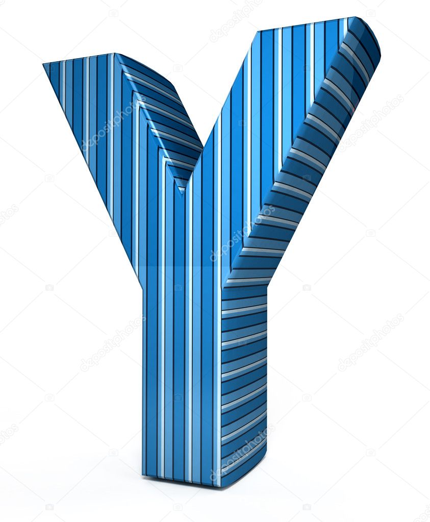 Blue letter over white background — Stock Photo © blotty #8753665