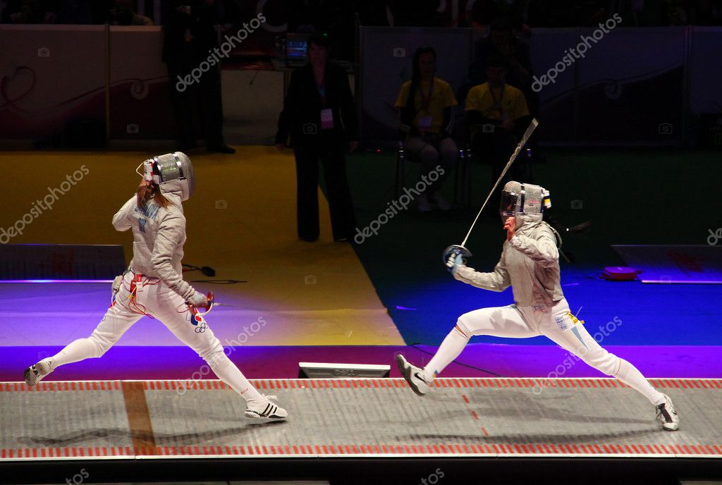 Russia-Ukraine final match at 2012 World Fencing Championships – Stock ...