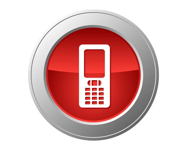 Button cell phone icon red Stock Vector Image by ©maxsim #29633761