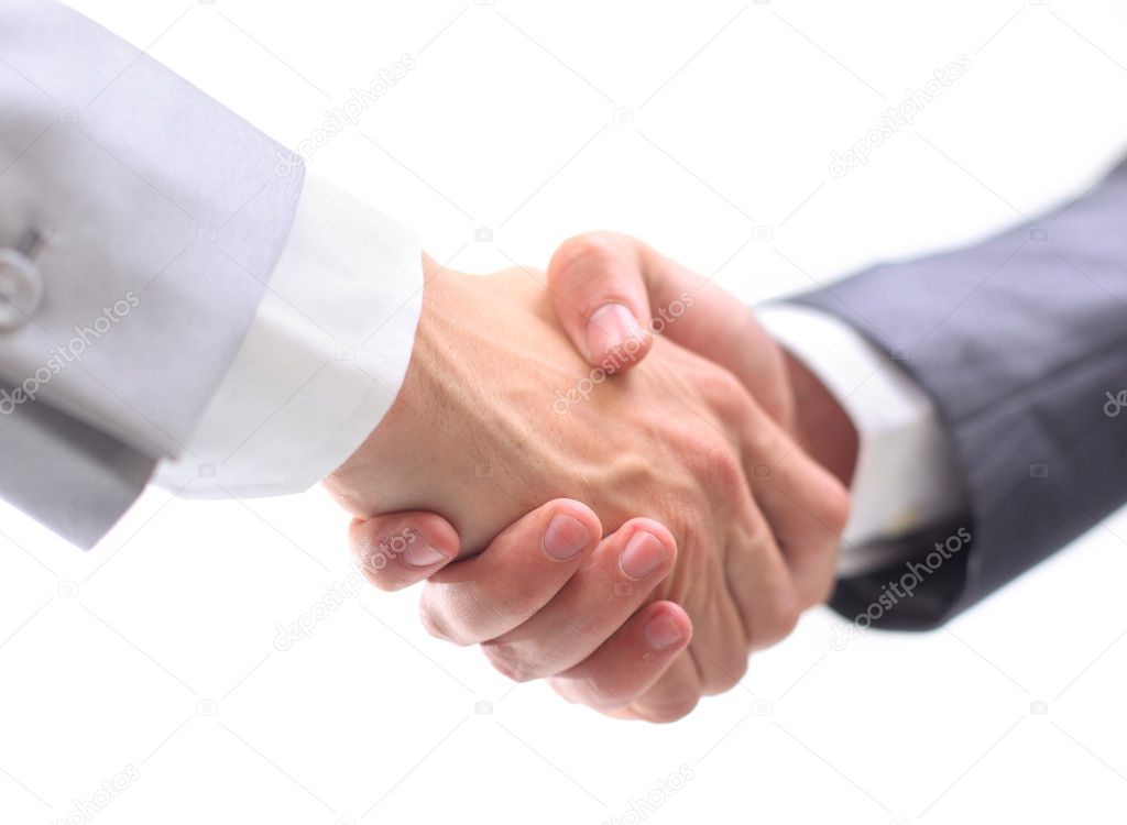 Handshake isolated on white background Stock Photo by ©depositedhar 8668895