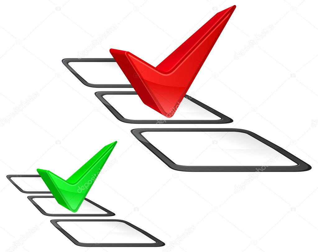Green and red check marks Stock Vector Image by ©creatOR76 #10196148