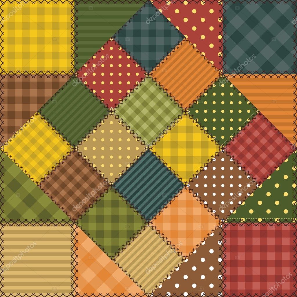 Patchwork background with different patterns Stock Vector Image by ...