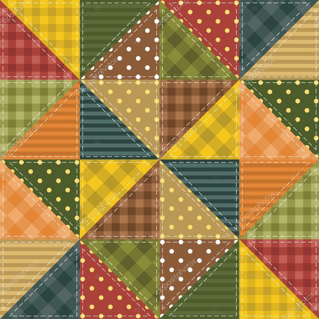 Patchwork background with different patterns Stock Vector Image by ...