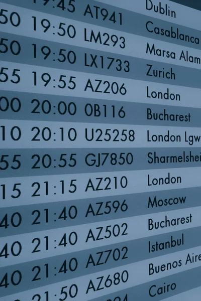 Schedule display in airport terminal Stock Photo by ©alehnia 1172038