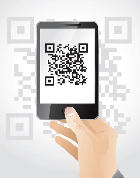 Scanning QR code with smart phone Stock Vector Image by ©nucleartrash ...