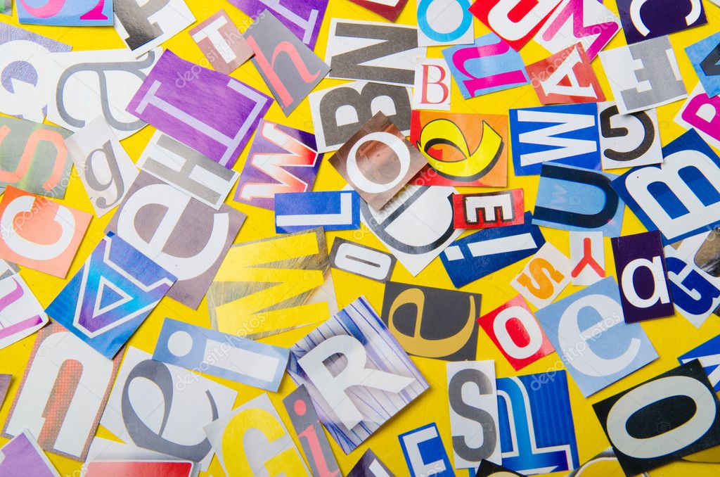 Newspaper clippings with various letters — Stock Photo © Elnur_ #9180743