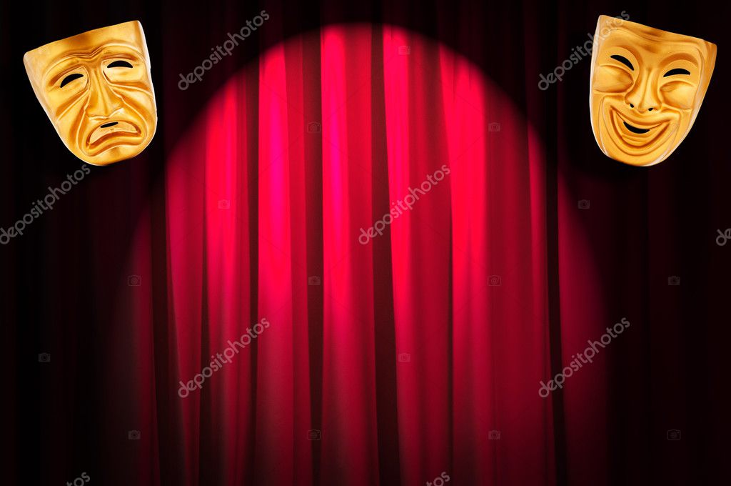 Theatre performance concept with masks — Stock Photo © Elnur_ #9374351