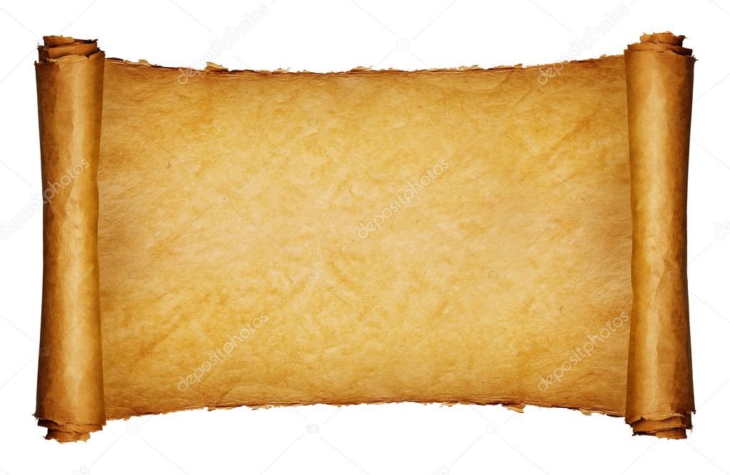 Ancient manuscript isolated over a white background Stock Photo by ...