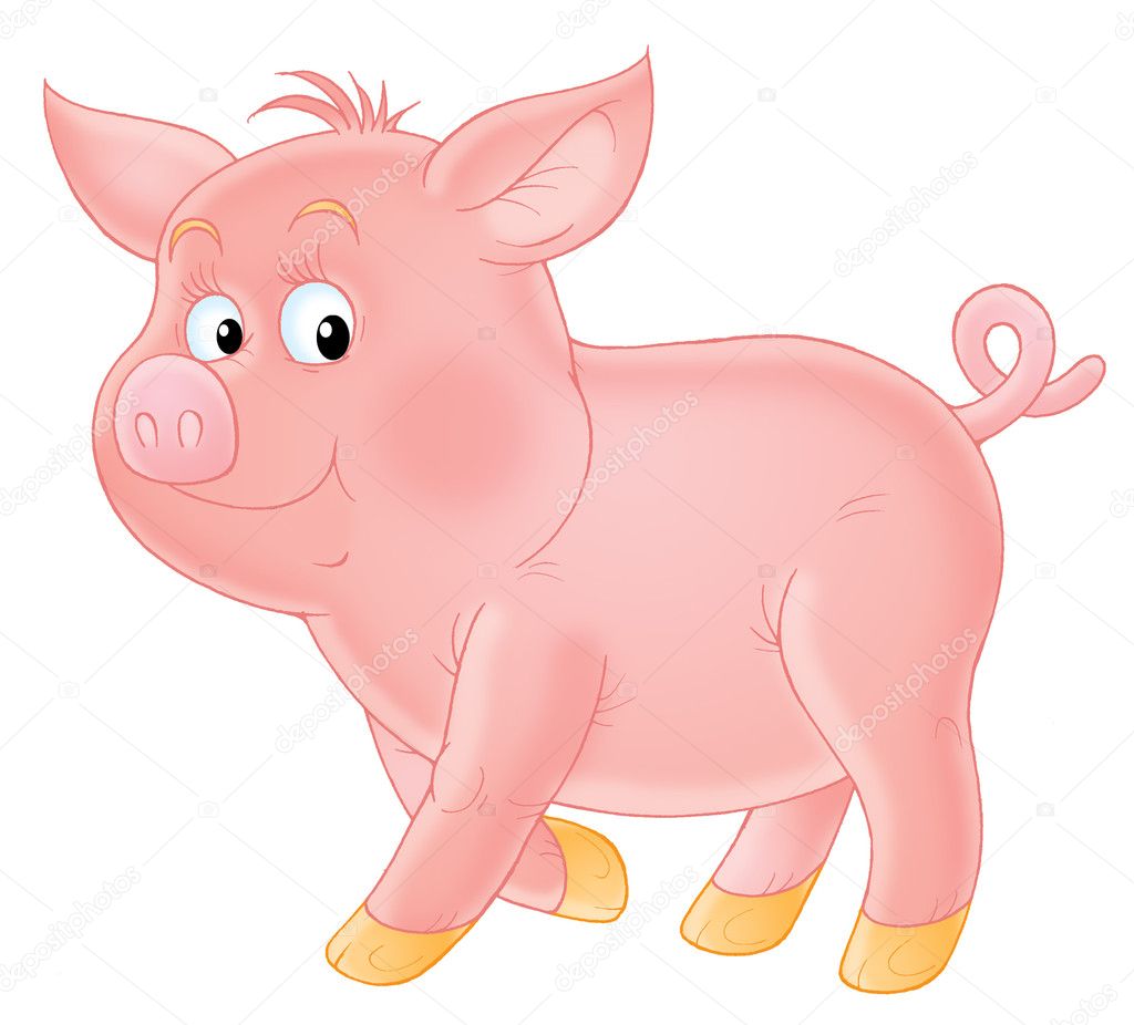 Rózsaszín malac — Stock Fotó © AlexBannykh #8857387