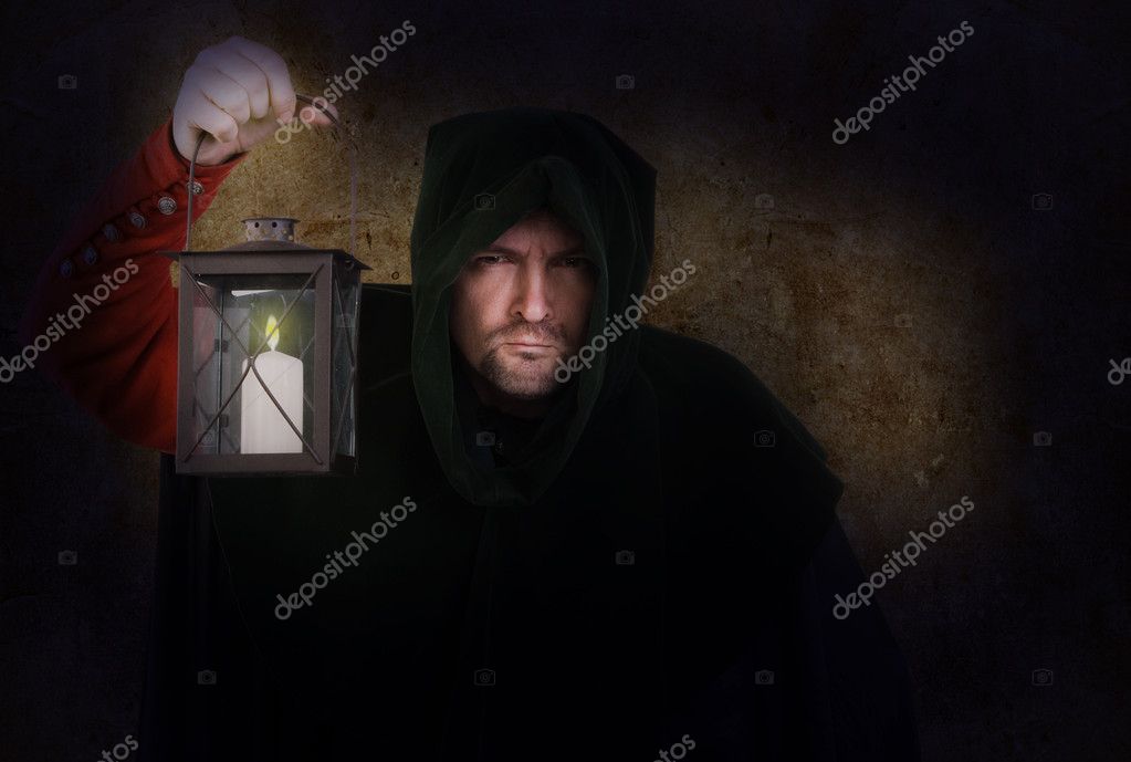 Night watchman with a lantern Stock Photo by ©Demian 10433642