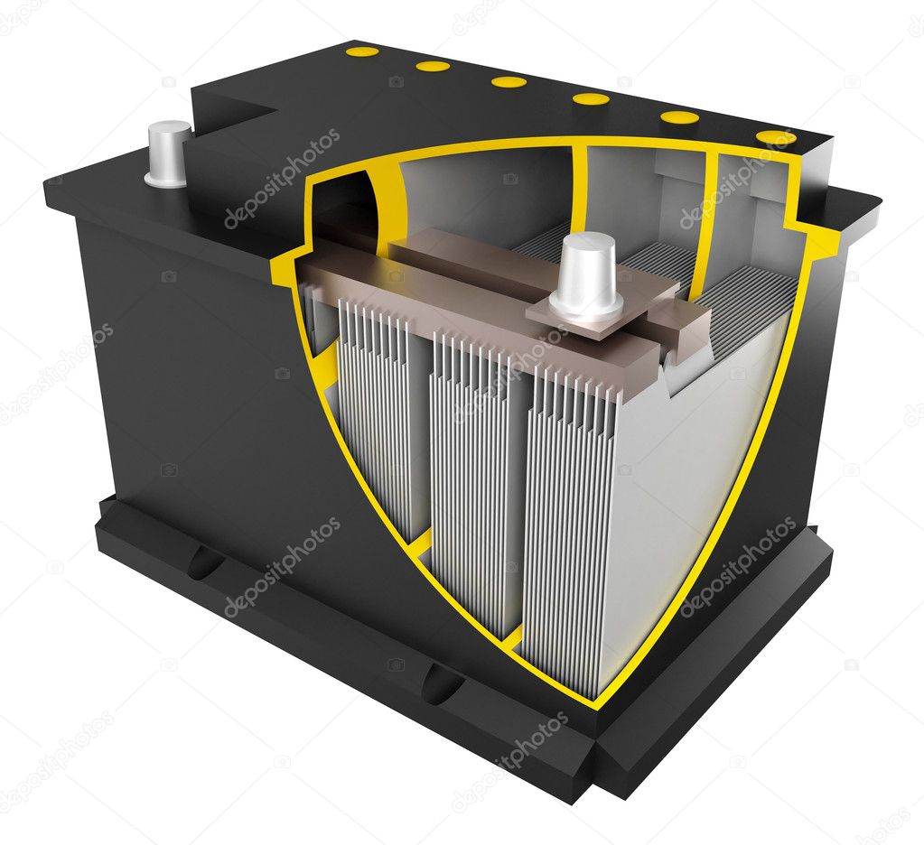 Car battery (assembly drawing) — Stock Photo © yuriy2design #10415589