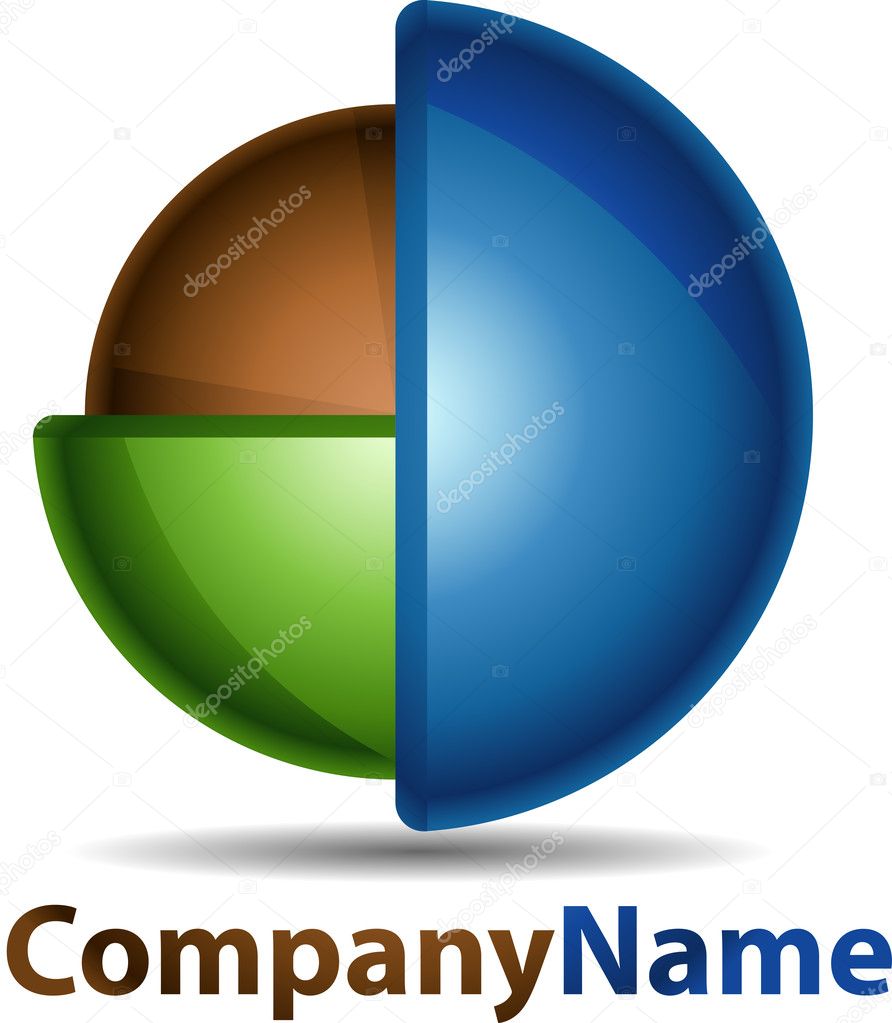 Abstract 3D Sphere Business Logo — Stock Photo © Yuriy_Vlasenko #9669081