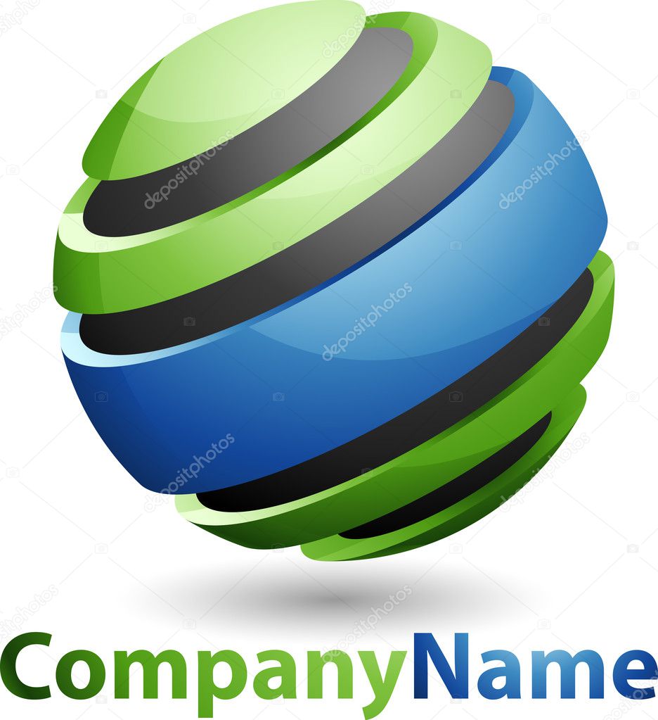Abstract 3D Sphere Business Logo — Stock Photo © Yuriy_Vlasenko #9669111