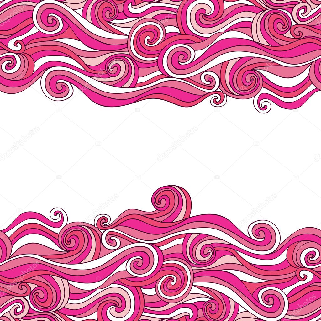 Colorful abstract hand-drawn pattern, waves background Stock Vector by ... Colorful abstract hand-drawn pattern, waves background Stock Vector by ...