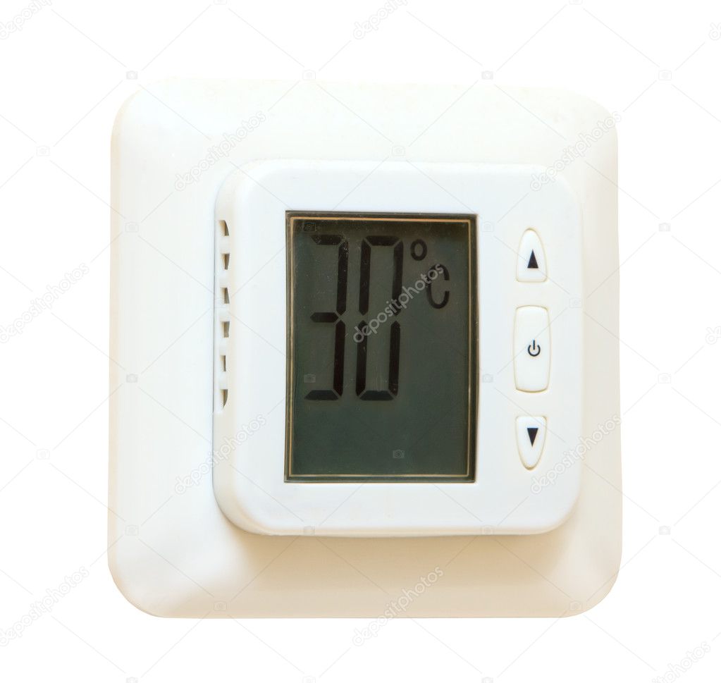 Heating and cooling digital wall panel display Stock Photo by ©Kurganov ...