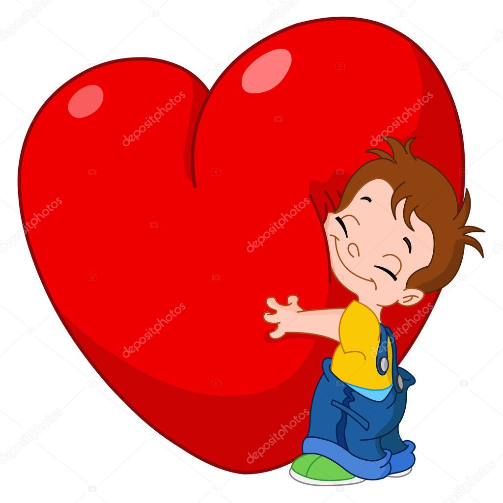 Abrazo de niño corazón vector, gráfico vectorial © yayayoyo imagen #8708618
