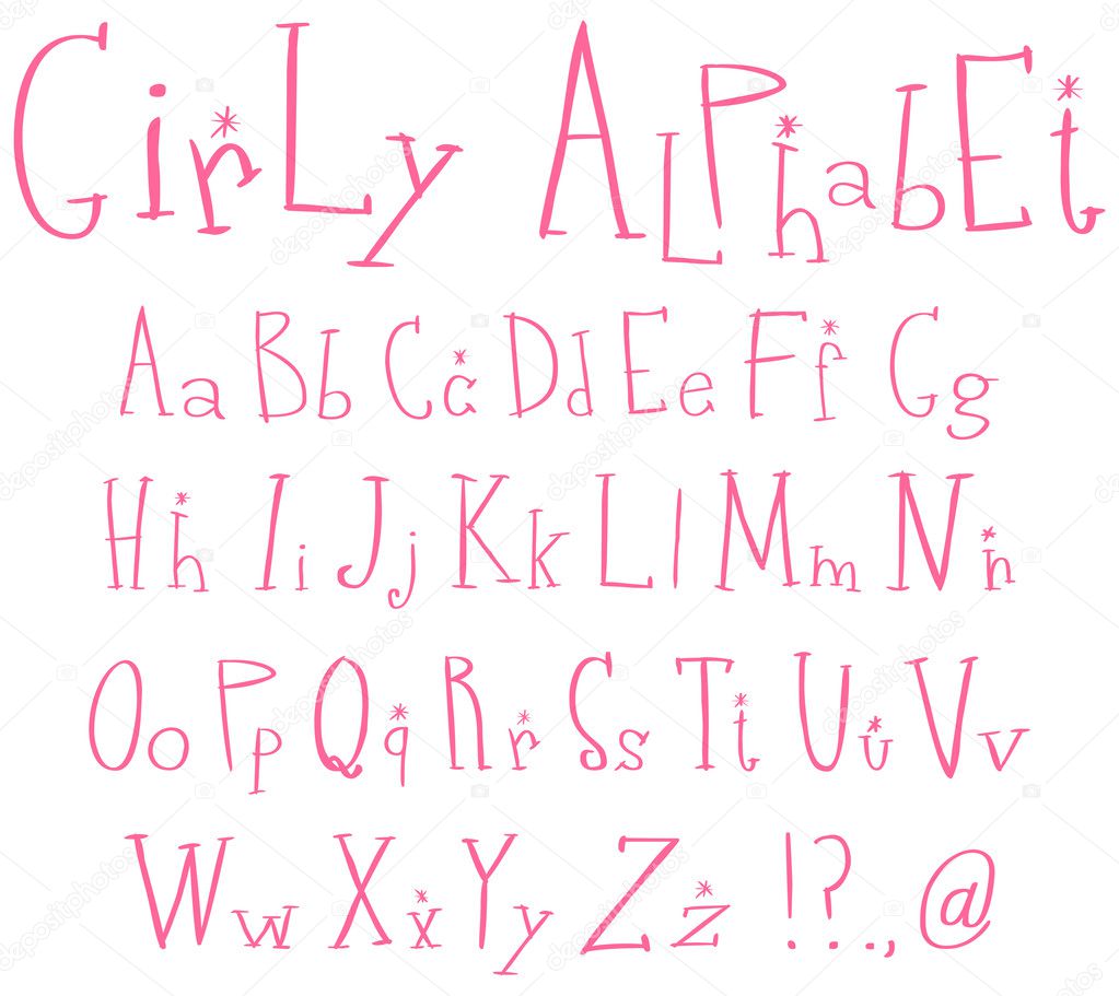 Girly alphabet Stock Vector Image by ©yayayoyo #9534596