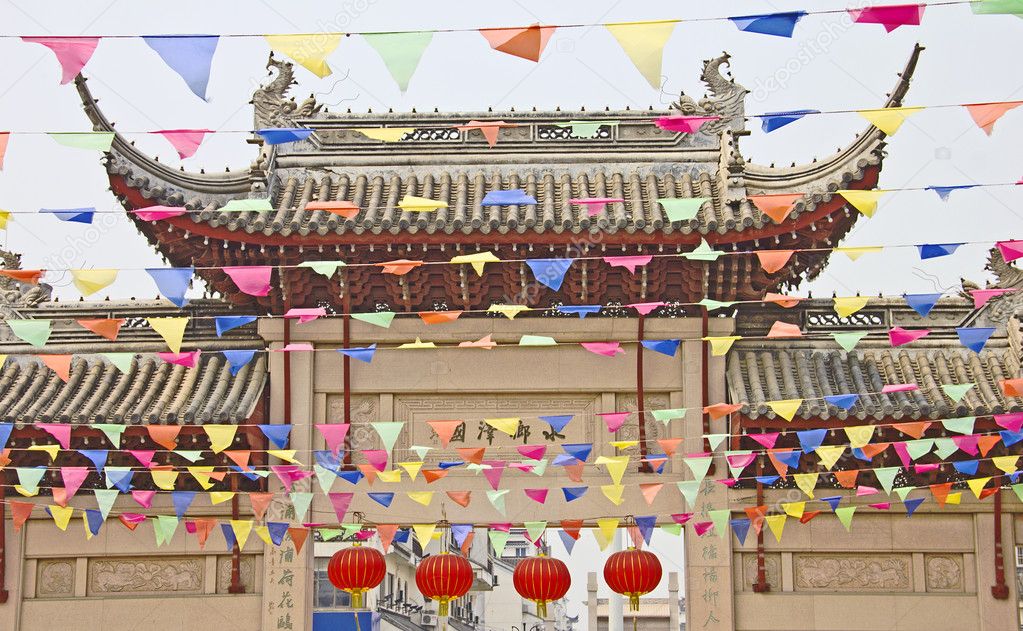 Prayer flags in the city of Suzhou, China Stock Photo by ©gianliguori ...