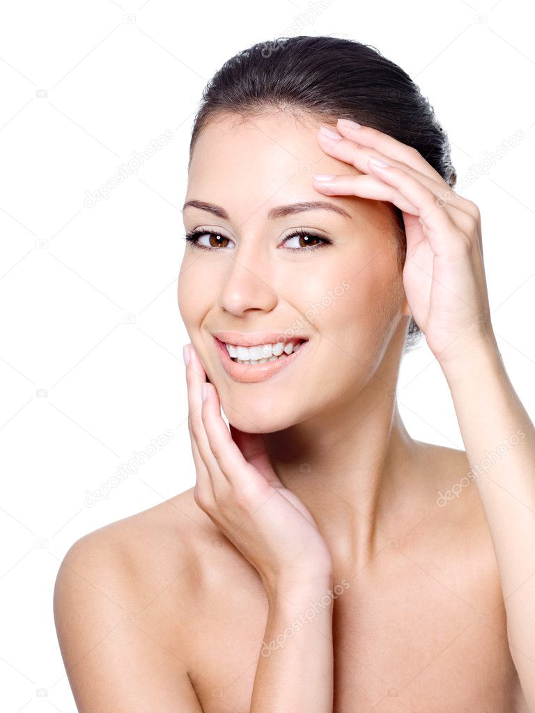 Happy woman's face with healthy skin — Stock Photo © valuavitaly #9127970