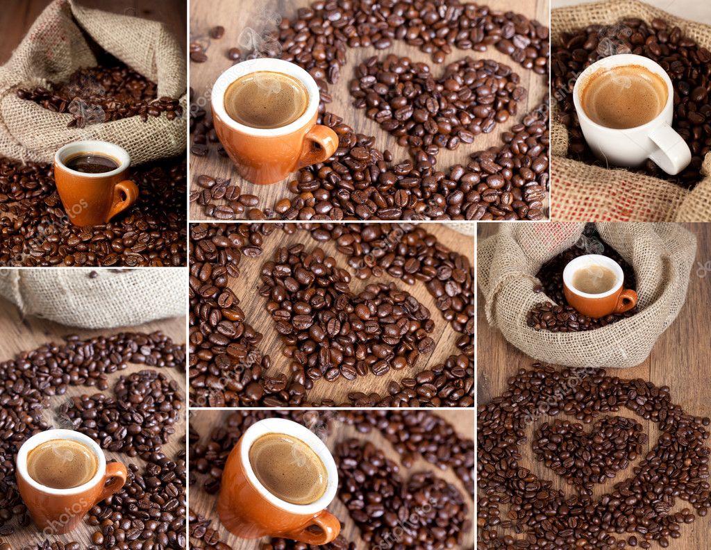 Coffe collage — Stock Photo © sabinoparente #10033047
