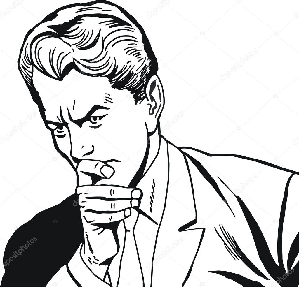 Illustration of a businessman, drawn in comic style — Stock Photo ...