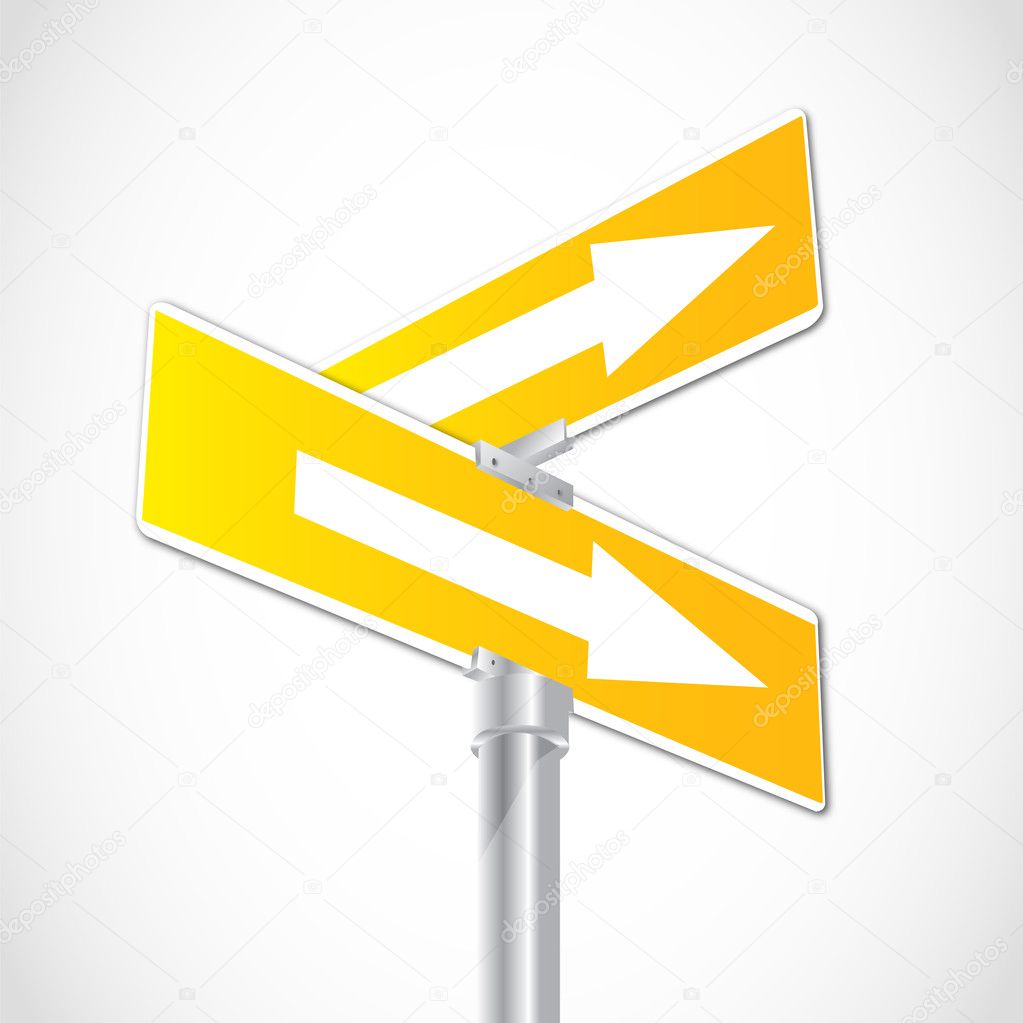 Crossroad Arrow Sign Stock Vector by ©burakowski 9022382