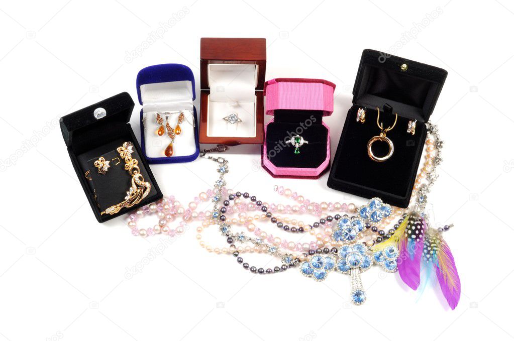 New jewelry in open boxes Stock Photo by ©teena137 10246454