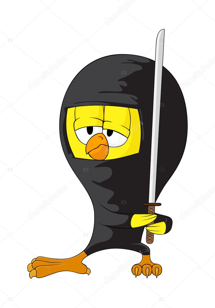 Cartoon ninja chick Stock Vector Image by ©Chisnikov #7981318