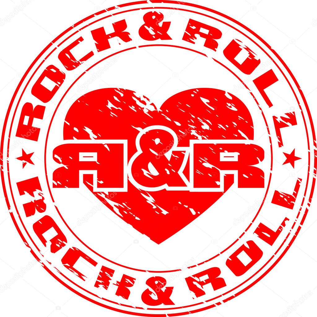 Rock N Roll Stamp — Stock Vector © Ss1001 8621676