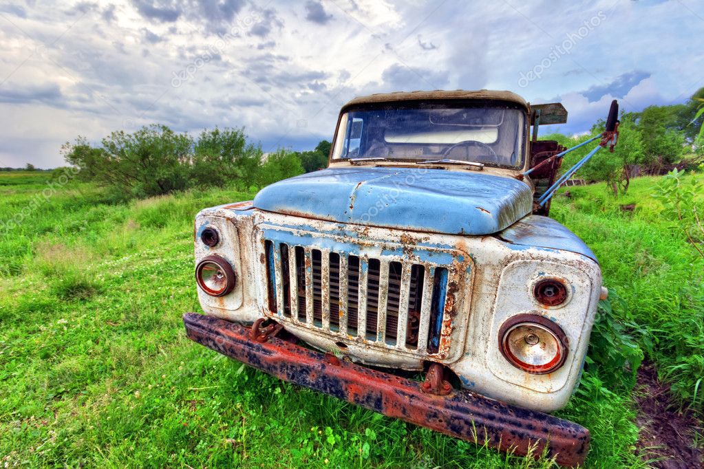 Old lorry in the field Stock Photo by ©deltaoff 8305631