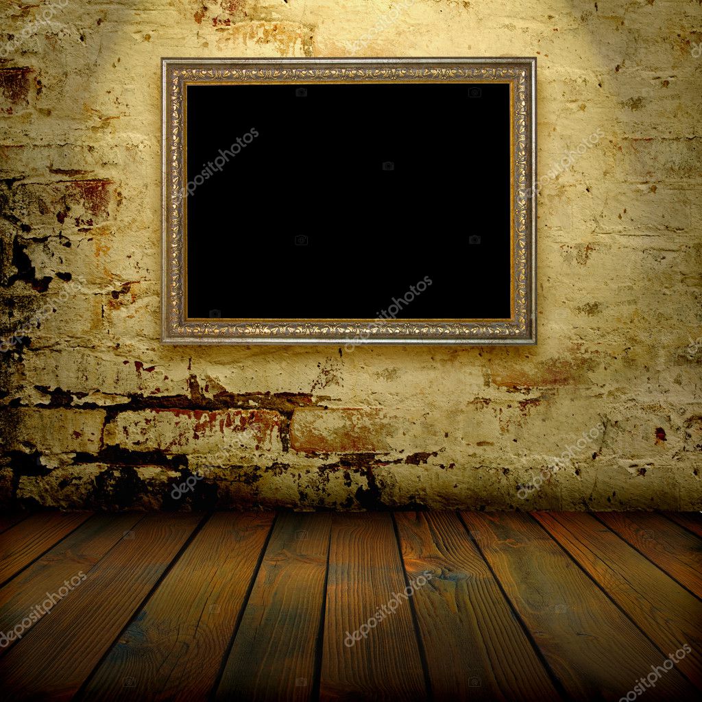 Old frame on the wall in the interior — Stock Photo © Molodec_ #8659992