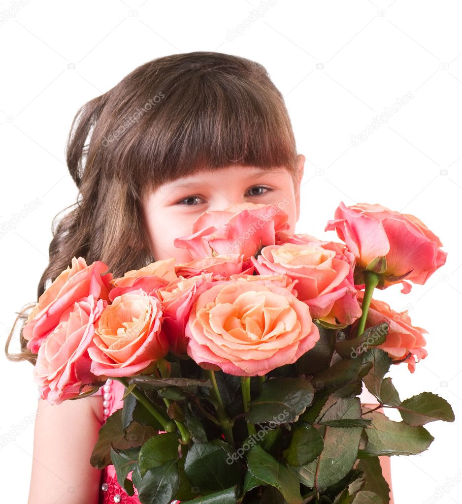 Little Girl Pink Roses
