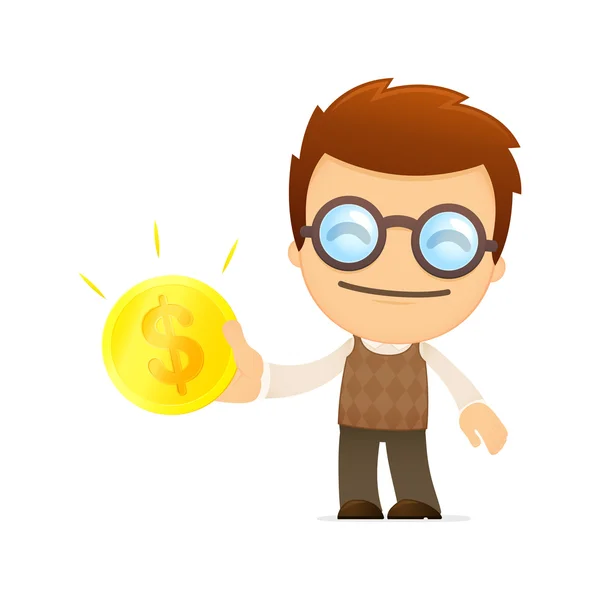 Funny cartoon genius — Stock Vector © artenot #10672324