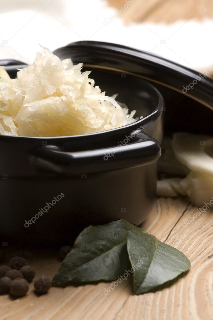Fresh pickled cabbage - traditional polish sauerkraut — Stock Photo ...